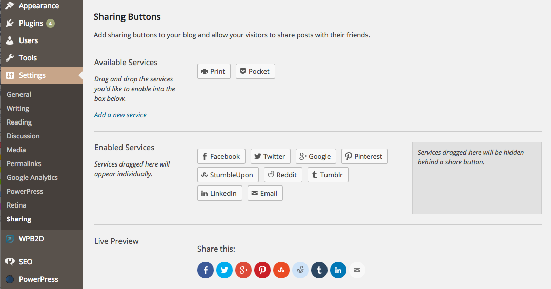 » Add a Share Button to Jetpack