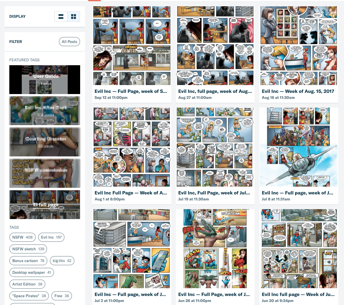 » Patreon’s new layout is good for comics